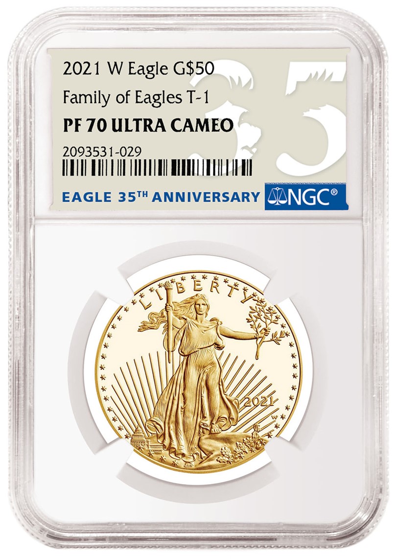 NGC Special Labels and Designations Available for the 2021-W Proof Gold Eagles - US Coin News